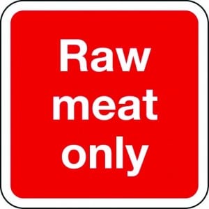 Raw meat only sign - Stocksigns