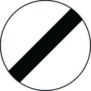 De-restriction. Fig 671. 450mm Dia Class 1 reflective traffic sign ...