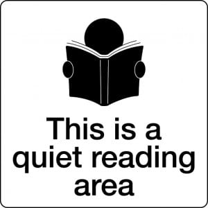 This is a quiet reading area sign - Stocksigns