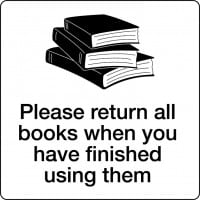 Please return all books... sign - Stocksigns