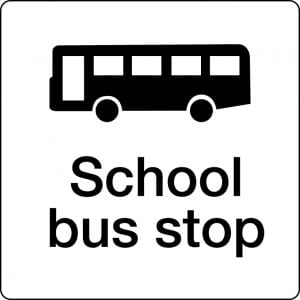 School Bus Stop Sign on Self Adhesive Vinyl - Stocksigns