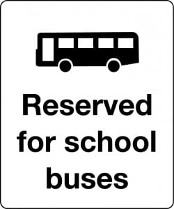 Reserved for school buses sign - Stocksigns