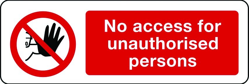 No access for unauthorised persons sign - Stocksigns