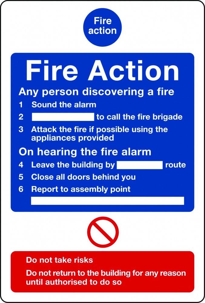 Fire Action Notices Shop - StockSigns