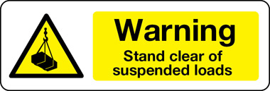 Hazard – Warning Stand clear of suspended loads sign - StockSigns