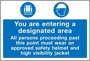 You are entering a designated area sign - Stocksigns