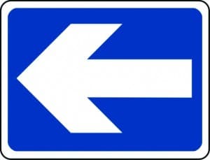 Traffic -Arrow left sign - Stocksigns