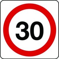 Traffic - Speed 30 mph sign - Stocksigns