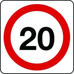 Traffic - Speed 20 mph sign - Stocksigns
