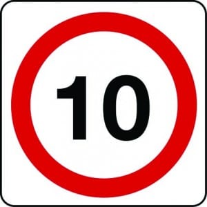 Traffic - Speed 10 mph sign - Stocksigns