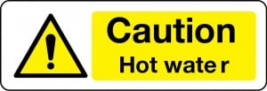 Caution Hot water sign - Stocksigns