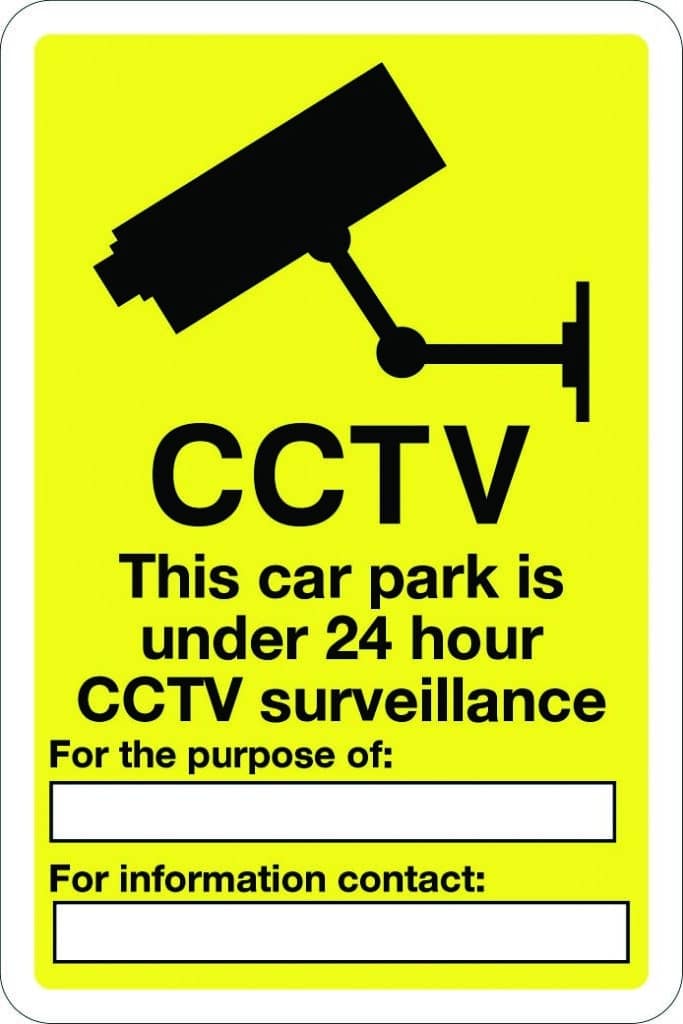 This car park is under 24 hour CCTV surveillance, For the purpose of ...