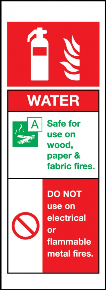 Water Fire Extinguisher sign - Stocksigns