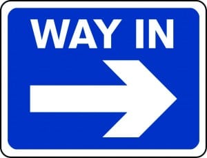 WAY IN arrow right sign - Stocksigns