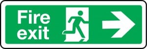 Extra Large Fire Escape Route Arrow Right Sign - Stocksigns