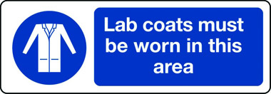 Mandatory – Lab coats must be worn in this area sign - StockSigns