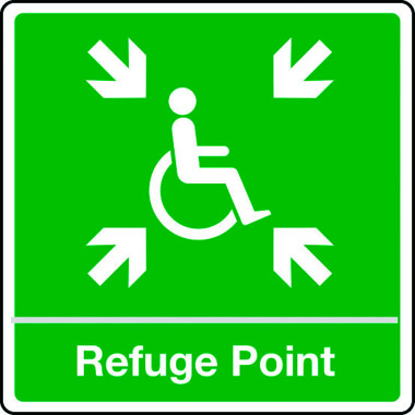 Fire Safety – External Disabled Refuge Point Sign - StockSigns