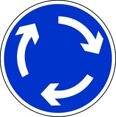 Roundabout Traffic Circle Sign