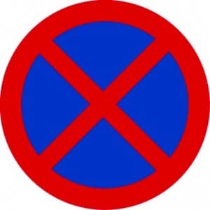 No stopping. Fig 642. 600mm Dia Class 1 reflective traffic sign ...
