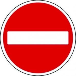No entry. Fig 616. 600mm Dia Class 1 reflective traffic sign - Stocksigns