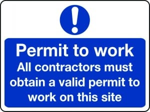 Permit to work sign - Stocksigns