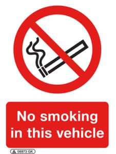 No smoking in this vehicle - Stocksigns
