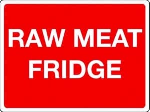 Raw meat fridge sign - Stocksigns