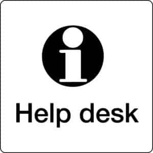 Help desk sign - Stocksigns