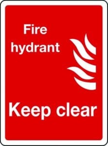 Fire Hydrant keep clear (large) sign - Stocksigns