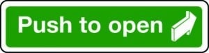 Push To Open Sign - Stocksigns