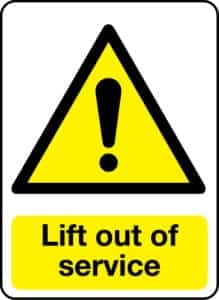 Lift out of service sign - Stocksigns