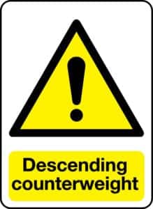 Descending counterweight sign - Stocksigns