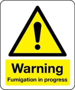 Warning Fumigation in progress sign - Stocksigns