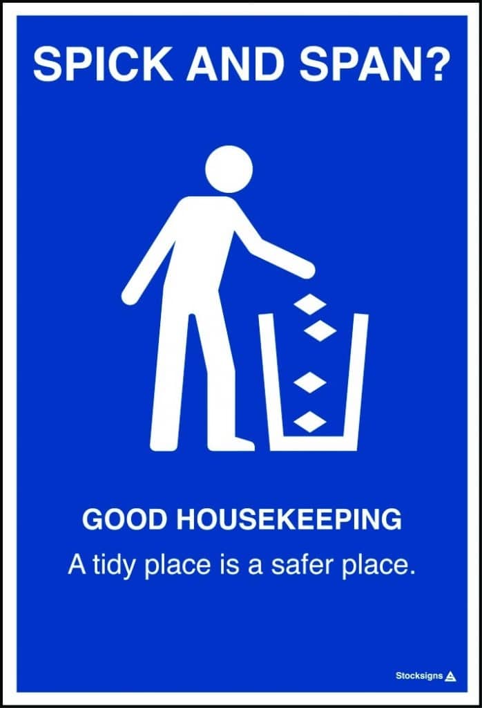 Spick & span poster ISO7010 symbol - Stocksigns