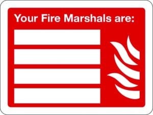 Your fire marshals are… - Stocksigns
