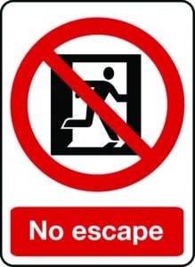 No escape sign - Stocksigns