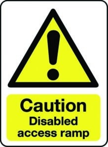 Caution Disabled access ramp sign - Stocksigns