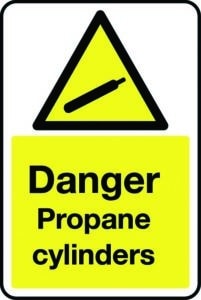 Danger propane cylinders sign - Stocksigns