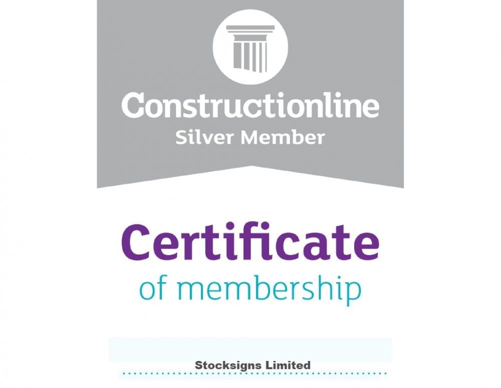 Stocksigns is a Silver Constructionline Member - Stocksigns