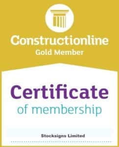 Constructionline Gold Member - Stocksigns