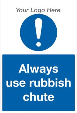 Rubbish Chute Scaffolding Sign | Stocksigns Construction | Temporary Signs