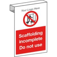 Incomplete Scaffolding Sign - Stocksigns Construction - Temporary Signs