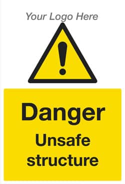 Unsafe Structure Scaffolding Sign | Stocksigns Construction | Temporary ...