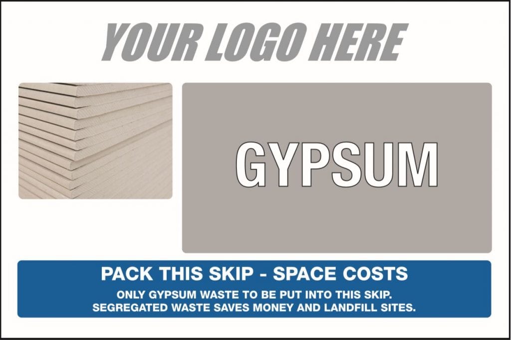 Gypsum Waste Management Sign - Stocksigns Construction - Temporary Signs