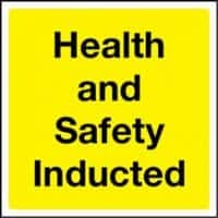 Health & Safety Inducted Hard Hat Label - Stocksigns