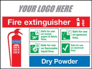 Dry Powder Fire Extinguisher Sign - Stocksigns Construction - Temporary ...