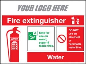 Water Fire Extinguisher Sign - Stocksigns Construction - Temporary Signs
