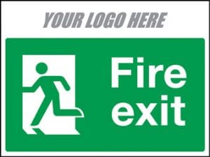 Fire Exit Sign - Stocksigns Construction - Temporary Signs