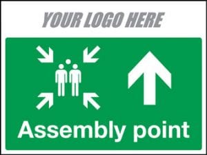 Assembly Point Directional Sign - Stocksigns Construction - Temporary Signs