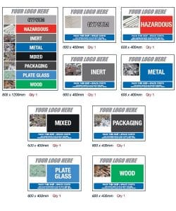 Metal Waste Management Sign | Aura Sign Shop